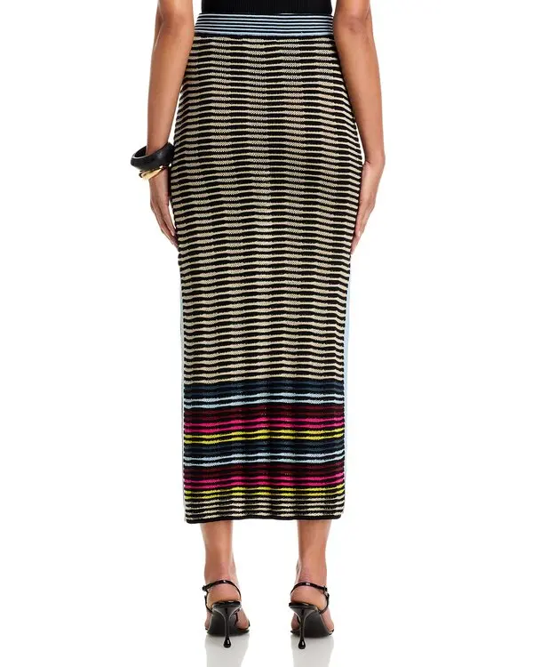 Christopher John Rogers Wave Knit Pencil Skirt