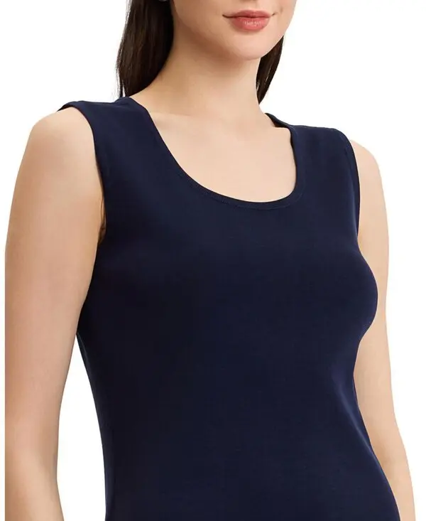 Ming Wang Plus Sleeveless Sheath Knit Dress