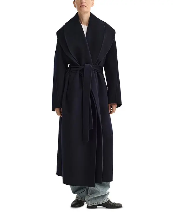 RÓHE Signature Double Faced Wool Scarf Coat