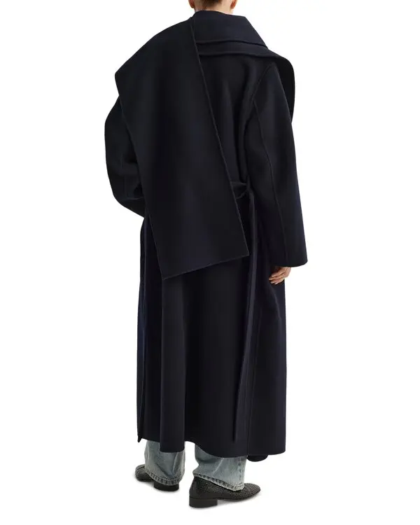 RÓHE Signature Double Faced Wool Scarf Coat