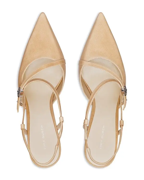 Tory Burch Double T Buckle Strap Pumps