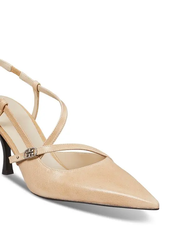 Tory Burch Double T Buckle Strap Pumps