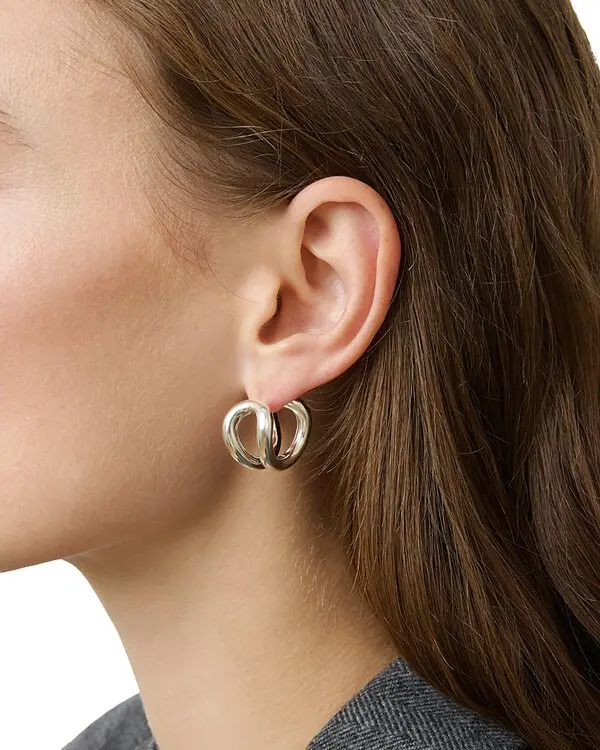Lié Studio Steffie Openwork Hoop Earrings - Silver