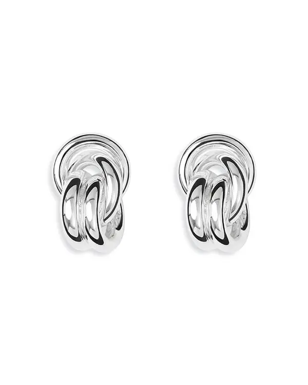 Lié Studio Vera Linked Circle Stud Earrings - Silver