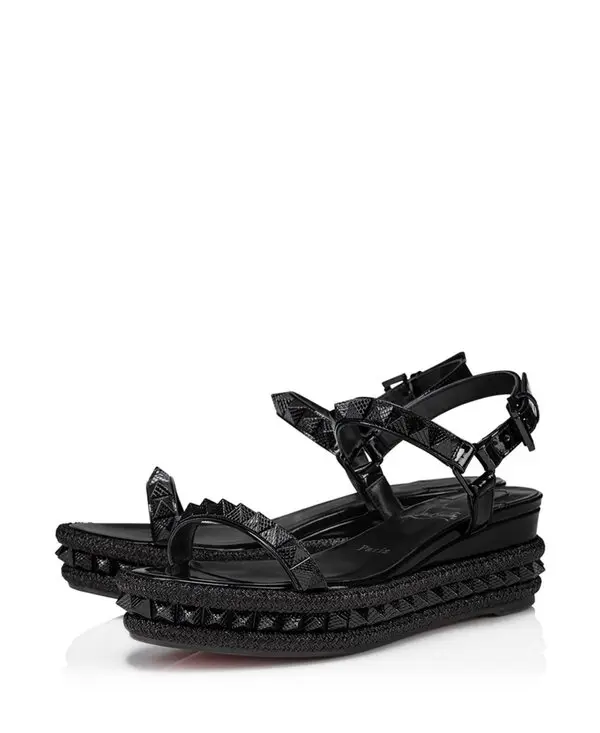 CHRISTIAN LOUBOUTIN Pyraclou 60mm Studded Espadrille Sandals