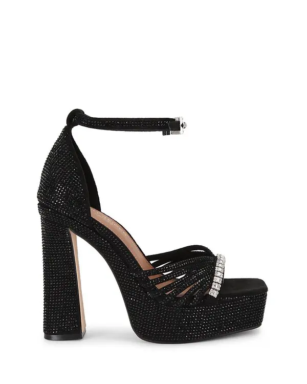 Kurt Geiger Embellished Platform Sandals - Black