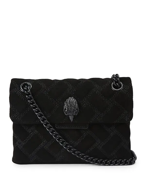 Kurt Geiger Kensington Drench Mini Suede Crossbody Bag - Black