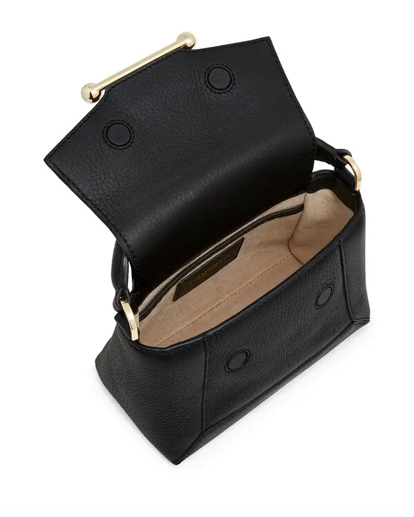 Strathberry Mosaic Nano Leather Crossbody Bag - Black