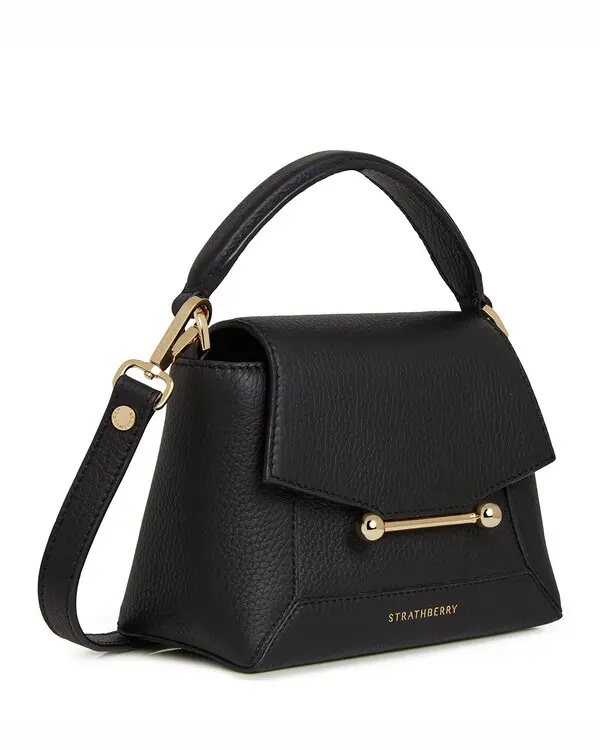 Strathberry Mosaic Nano Leather Crossbody Bag - Black