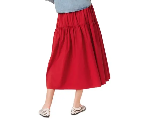 Maje Long Gathered Skirt