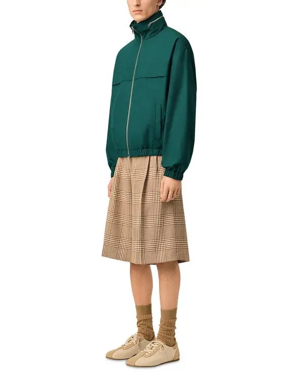 AMI Paris Embossed Tennis Logo Zip Collar Windbreaker
