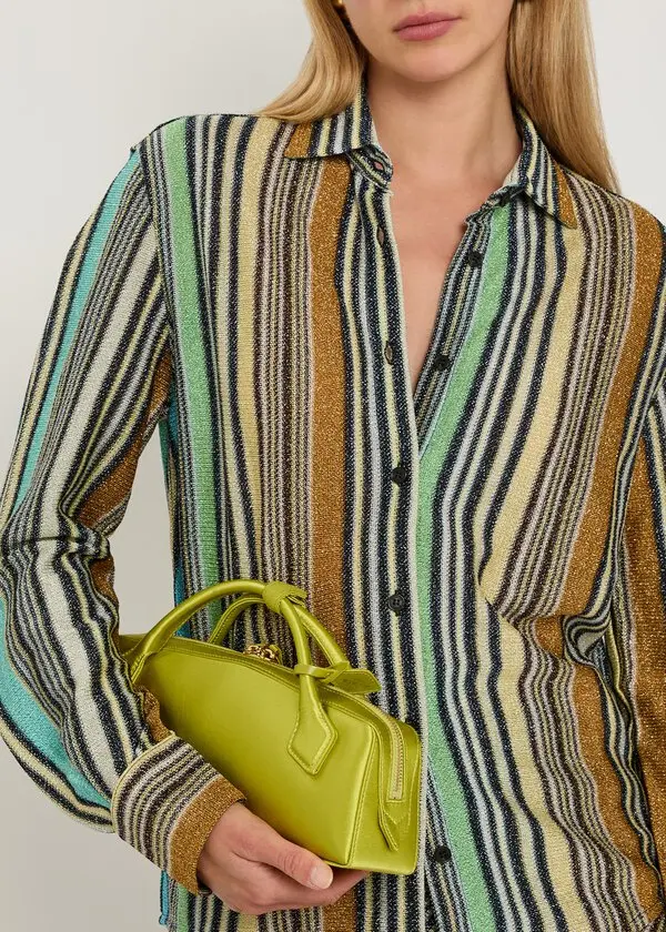 Missoni Striped Metallic Knit Shirt