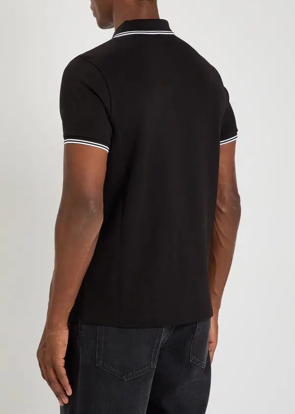 Moncler Logo-appliquéd Piqué Cotton Polo Shirt