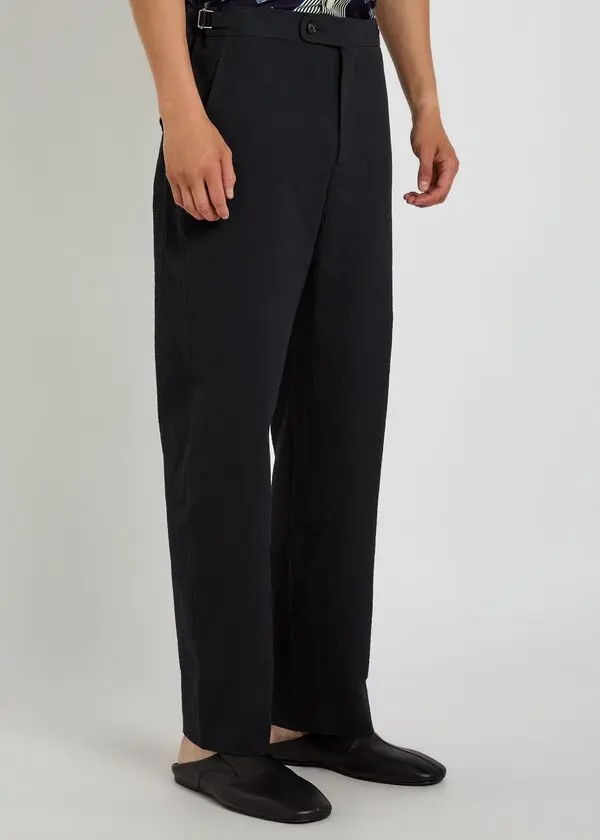BODE Straight-leg Seersucker Trousers