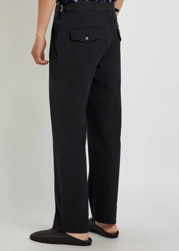BODE Straight-leg Seersucker Trousers