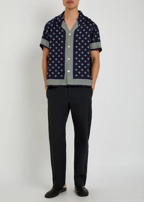 BODE Straight-leg Seersucker Trousers