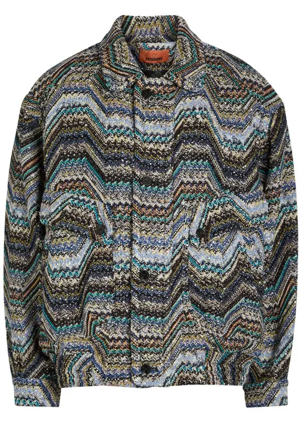 Missoni Zigzag Metallic-knit Jacket
