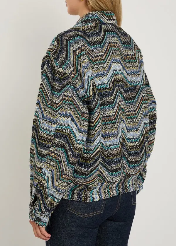 Missoni Zigzag Metallic-knit Jacket