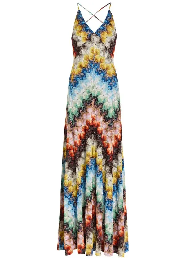 Missoni Patterned Raschel Lace Maxi Dress