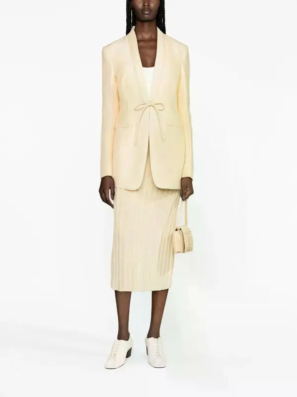 JIL SANDER Ribbed-knit Wool Midi Skirt