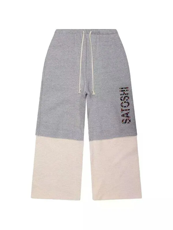 SATOSHI NAKAMOTO Studded-detail Track Pants - Grey
