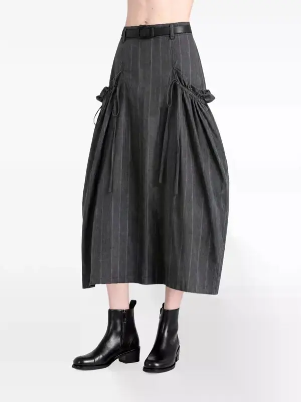 Y’s Pinstripe Midi Skirt