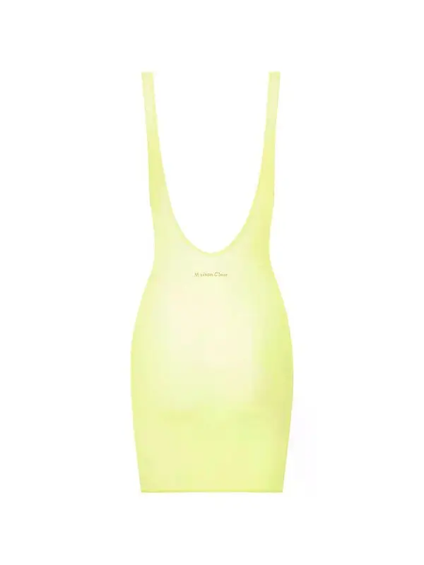 MAISON CLOSE Double Sens Sheer Mini Dress - Yellow