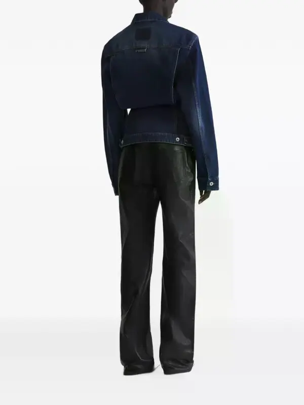 MUGLER Hourglass Round Denim Jacket