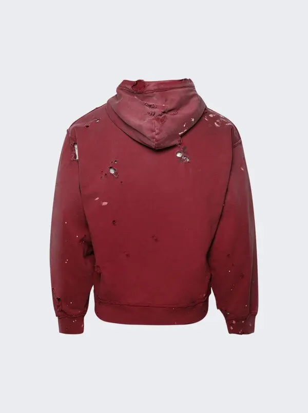 SATOSHI NAKAMOTO Burgundy Fleece Hoodie - Red