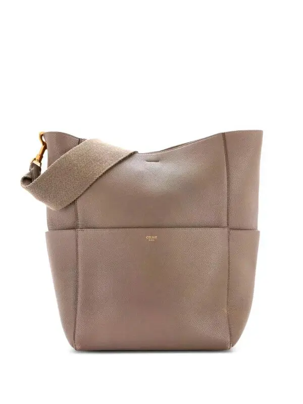 Celine Sangle Seau Bag In Calfskin - Brown