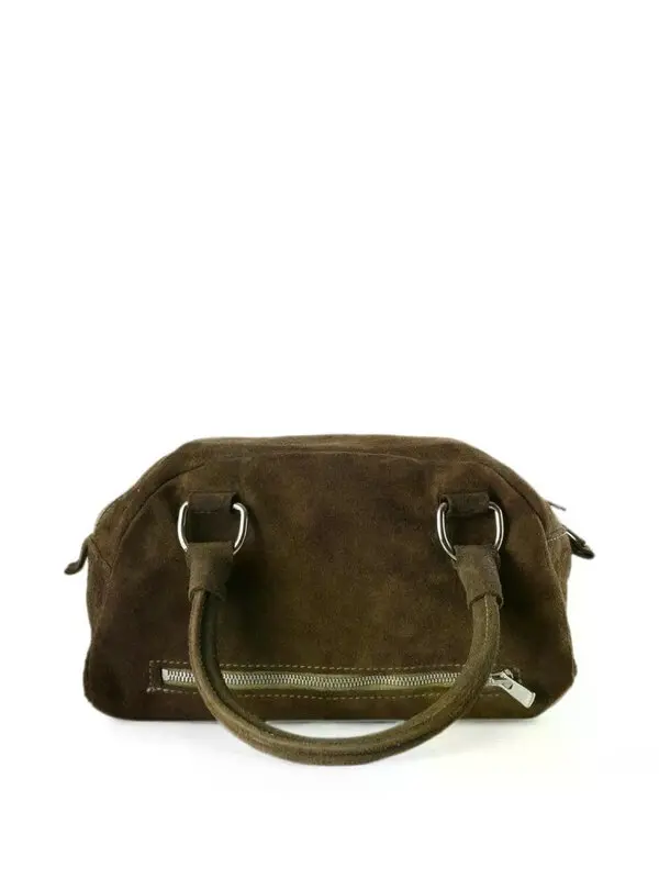 Guidi Suede Top-handle Clutch Bag