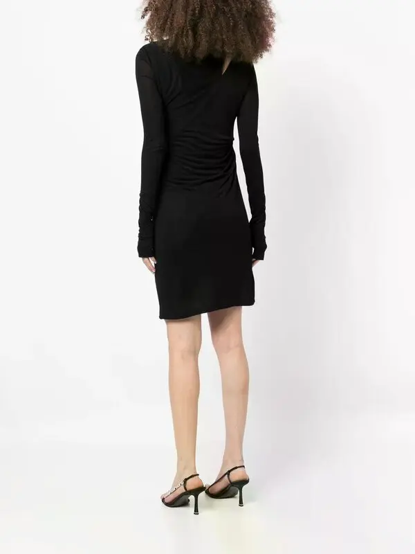 Helmut Lang Asymmetric Cut-out Bodycon Dress