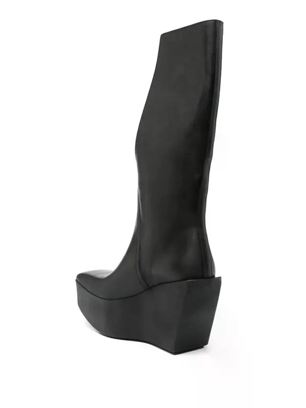 Rick Owens 110mm Leather Platform Biker Boots