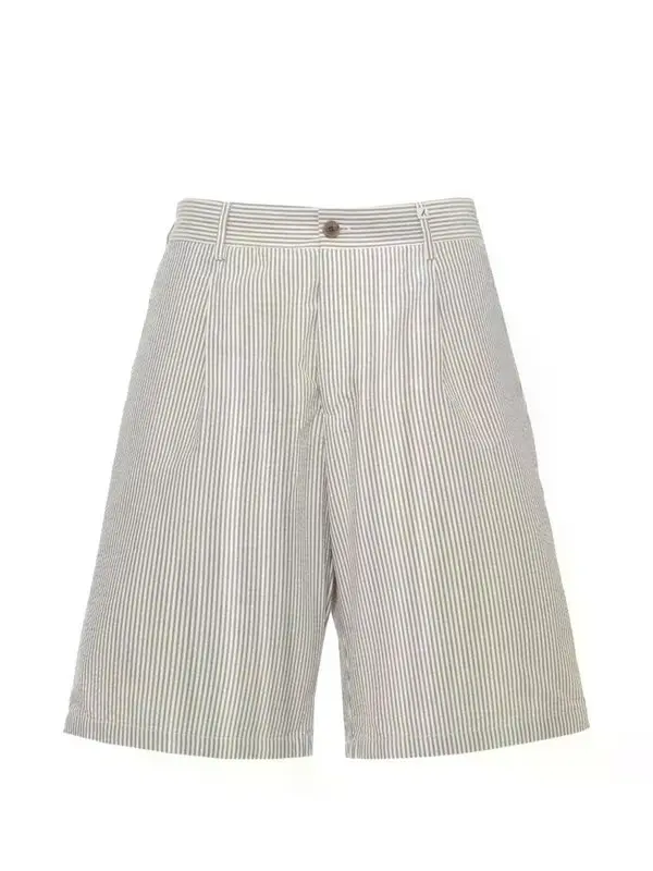 MYTHS Striped Cotton Shorts