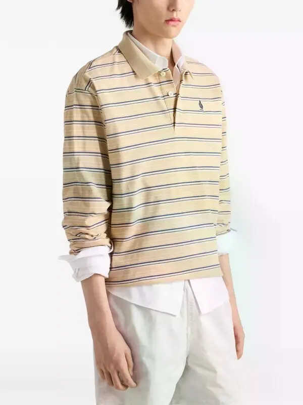 Prada Striped Cotton Piqué Polo Shirt