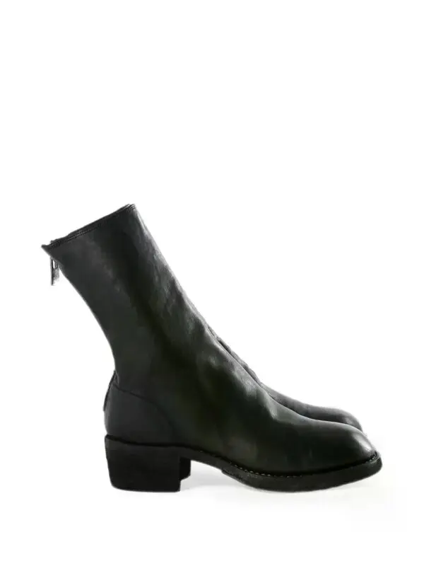 Guidi Rear-zip Leather Ankle Boots