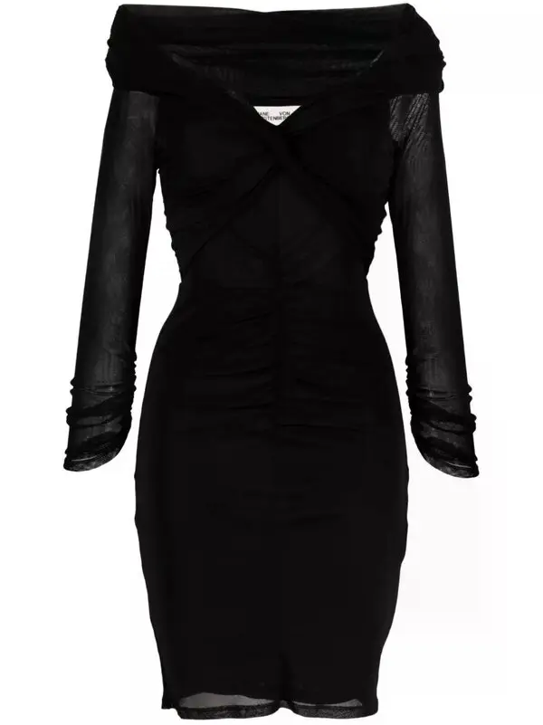 Diane Von Furstenberg Ruched Off-shoulder Dress