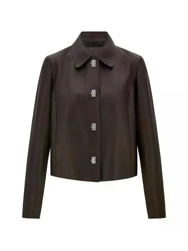 FERRAGAMO Boxy Nubuck Jacket With Gancini Buttons