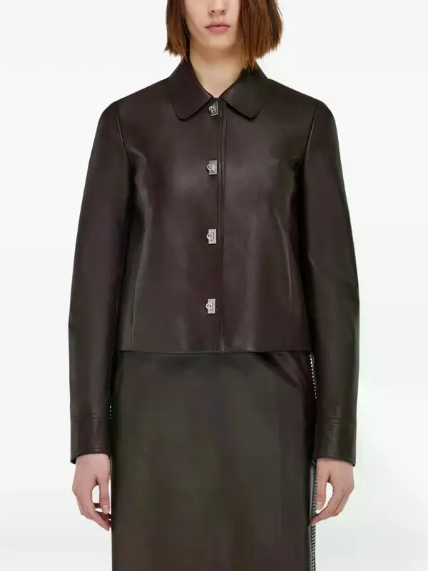 FERRAGAMO Boxy Nubuck Jacket With Gancini Buttons