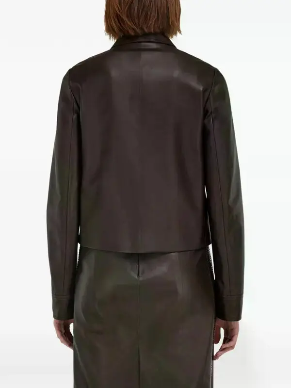 FERRAGAMO Boxy Nubuck Jacket With Gancini Buttons