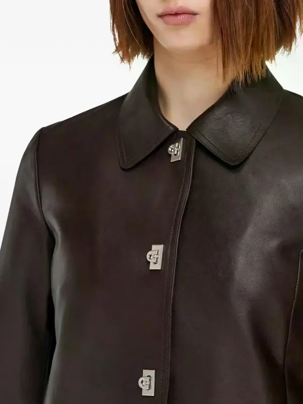 FERRAGAMO Boxy Nubuck Jacket With Gancini Buttons