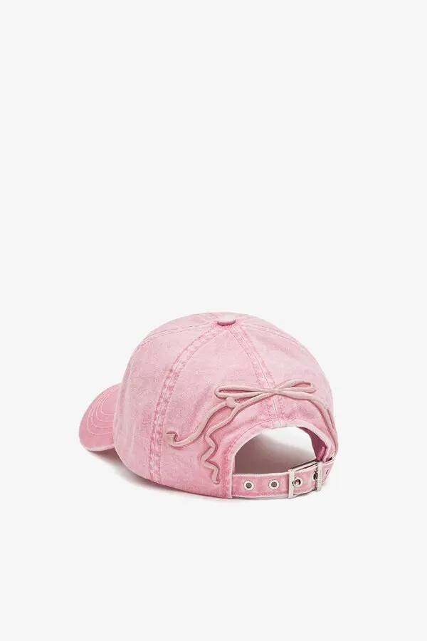 GANNI Cap In Pink Cotton