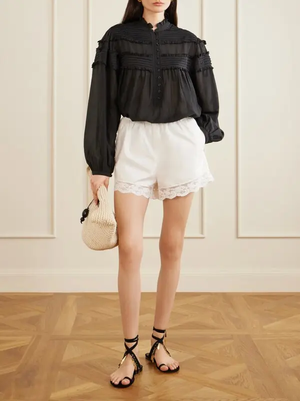 Isabel Marant Étoile Doane Ruffled Chiffon Blouse