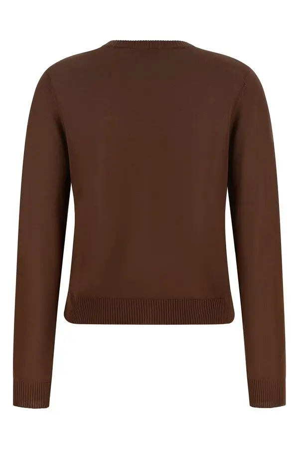 GANNI Argyle Buttoned Cardigan - Brown