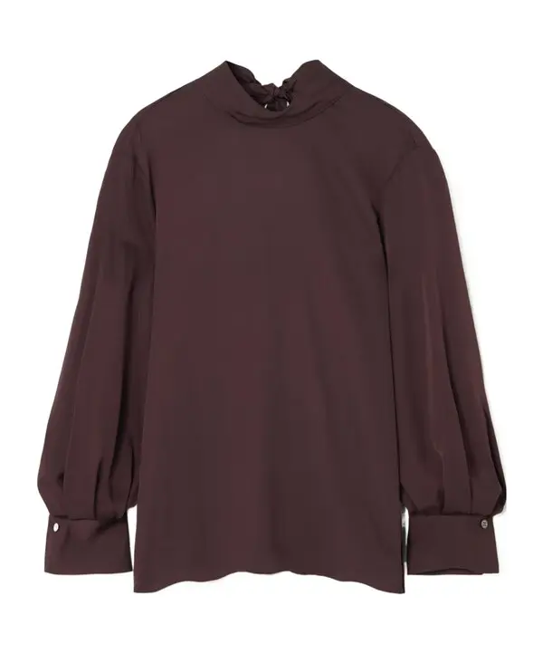 Theory Silk Tie-front Shirt - Deep Plum