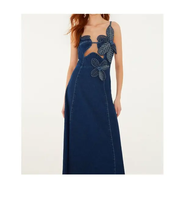 Farm Rio Floral Cutout Dress