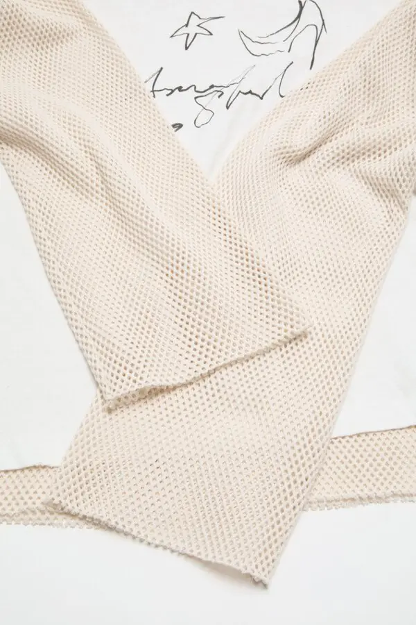 Acne Studios Layered Graphic Print Long Sleeve T-shirt - Off White