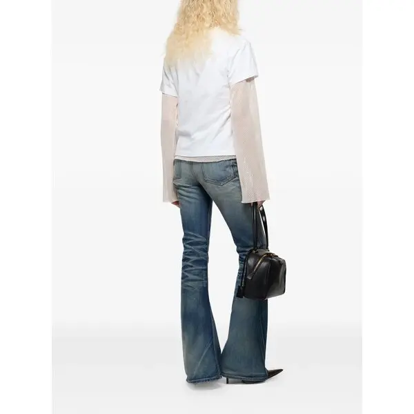 Acne Studios Layered Graphic Print Long Sleeve T-shirt - Off White