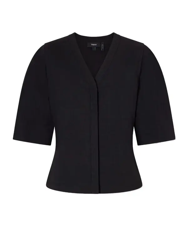 Theory V-neck Short-sleeved Shirt - Black