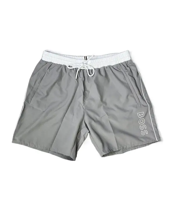 Hugo Boss Lace-up Shorts - Gray